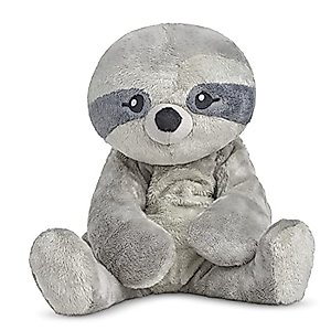 HUGIMALS Sam The Sloth 4.5 lb Heavy Cute Weighted Comfort Plush Large Unscented Self Care Stuffed Animal for All Ages - Kids, Teens and Adults