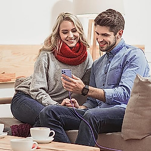 2pack 10ft iPhone Charger, [Apple MFi Certified] Long iPhone Charger Cord 10 ft, Apple Lightning to USB Cable, 10 Foot Fast Charging Cords for iPhone Charger 14/13/12/11/13 Pro/13 Max/X/XS/XR,Purple