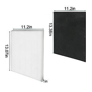 SCREENTRONICS H13 True HEPA Filter S & Carbon Pre Filters Compatible Replacement for Winix C545 Air Purifier Part# 1712-0096-00 (1x True HEPA Filter + 4X Activated Carbon Filters)