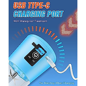 Personal Blender with USB Rechargeable Mini Fruit Juice Mixer, Mini Portable Blender for Smoothies and Shakes Mini Juicer Cup Travel 380ML