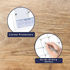 AT-A-GLANCE 2022 Desk Calendar by AT-A-GLANCE, Monthly Desk Pad, 22" x 17", Standard, QuickNotes (SK70000)