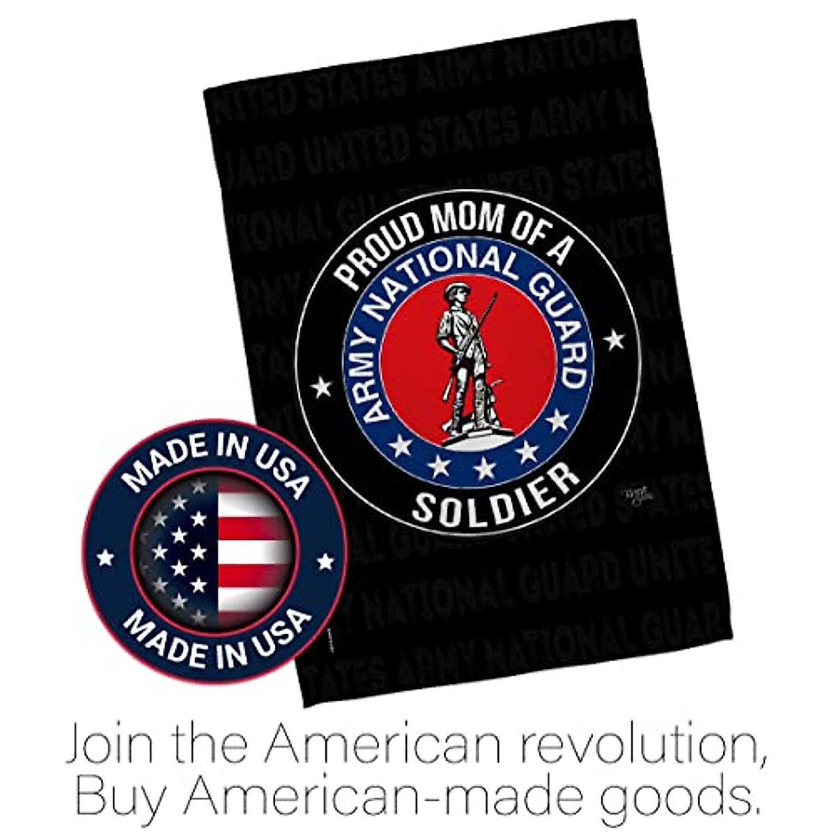 Breeze Decor Army Proud Mom Soldier Garden Flag Armed Forces National Guard ANG United State American Military Veteran Retire Official House Banner Small Yard Gift Double-Sided, Made in USA
