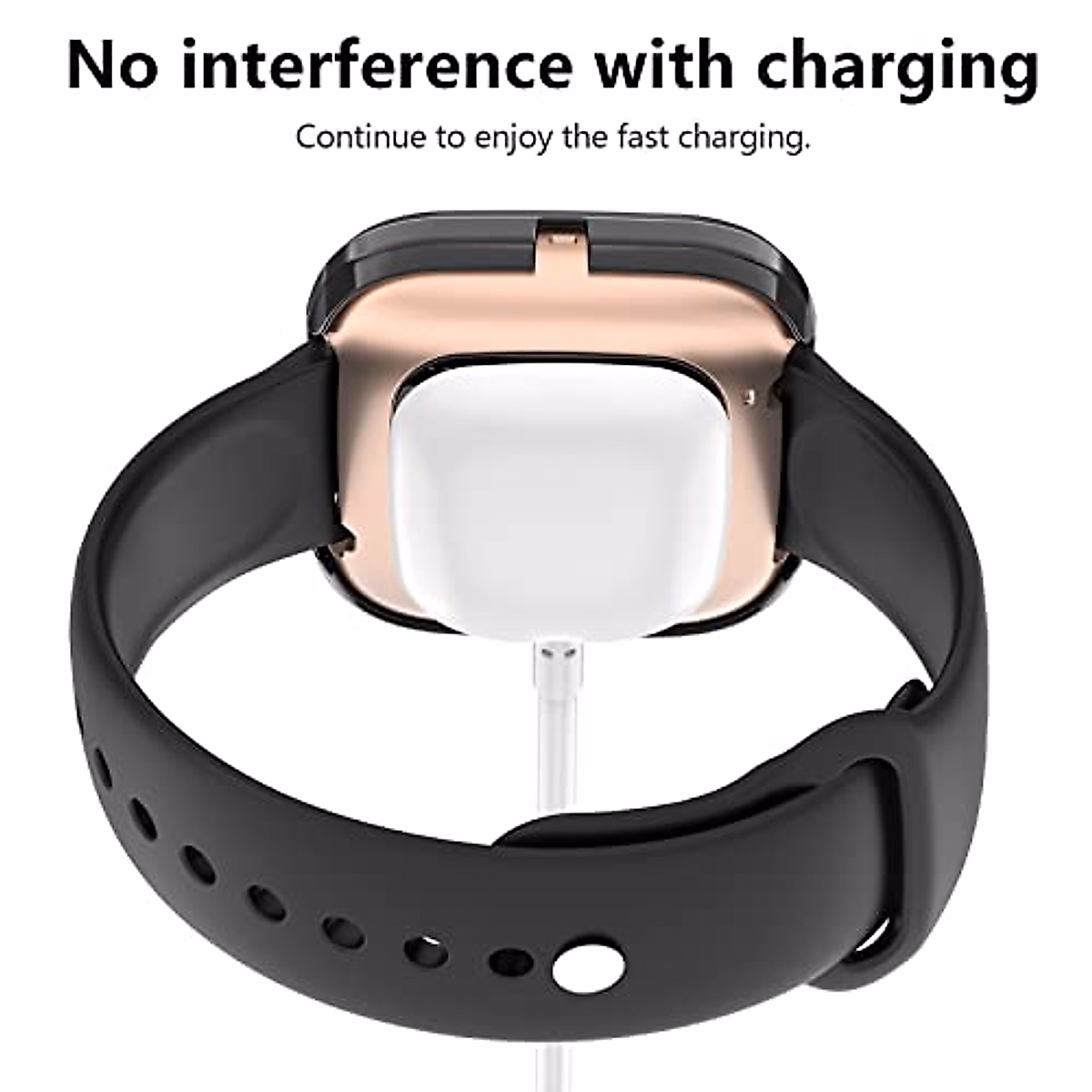 [3 Pack] Tobfit for Fitbit Versa 2 Screen Protector with HD Tempered Glass Protective Case, Hard PC Case Bumper Cover Full Coverage for Fitbit Versa 2 Smartwatch, Black/Black/Black