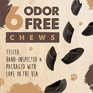 Mighty Paw Cow Hooves for Dogs (6 Pack) | Long Lasting Cow Hoofs for Dogs. Dog Chews Long Lasting. Dog Chew Bones. Dog Bones for Large and Medium Dogs. All Natural Dog Treats for Aggressive Chewers.