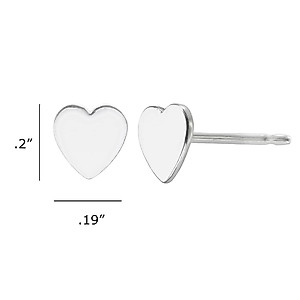 Boma Jewelry Sterling Silver Heart Stud Earrings