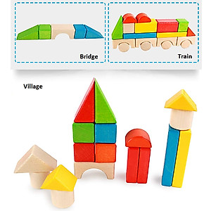 BESTING Balancing Stacking Blocks with Different Shape and Color Parent-Child Children's Educational Balance Wooden Stacking Interlock Decompression Preschool Toys Balancing Games (HJ003)