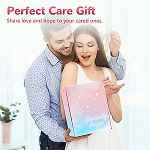 Get Well Soon Gifts for Women, 12Pcs Care Package Feel Better Basket After Surgery, Thinking of You Gift Basket for Best Friend, Birthday Gifts Box with Inspirational Blanket Candle for Women