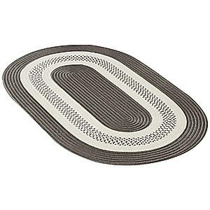 Crescent Braided Rug, 4x6, Gray