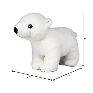 Ice King Bear Lifelike Baby Polar Bear Stuffed Animal - Plush Toy - 9 Inches Length