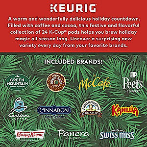 Keurig Advent Calendar Variety Pack, Single Serve K-Cup Pods, 24 Count