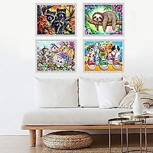 Diamond Painting Kits for Adults and Kids,6 Pack DIY 5D Diamond Painting Kits,Full Drill DIY Animals Paint by Number Diamond Art Paintings Home Wall Decor (16x12inch/40x30cm)