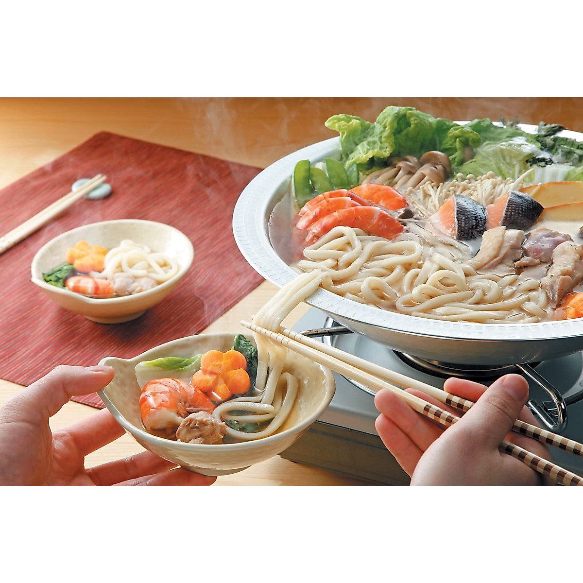 Taniguchi Metal Udon Suki Pot, 13.0 inches (33 cm), Made in Japan, For Gas
