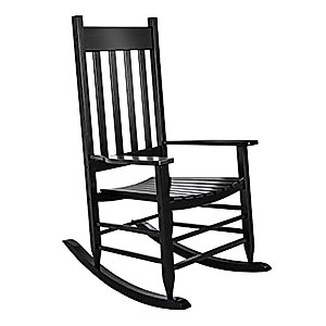HOMESTEAD Wooden Rocking Chair, Black