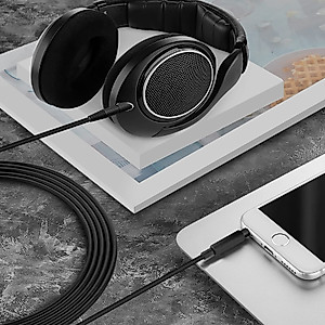 Geekria Audio Cable Compatible with Sennheiser HD620S, HD599SE, HD599, HD598, HD598SE, HD560S, HD598SR, HD400PRO, HD579, HD569 Headphones Cable, 2.5mm to 3.5mm Replacement Stereo Cord (10ft/3m)