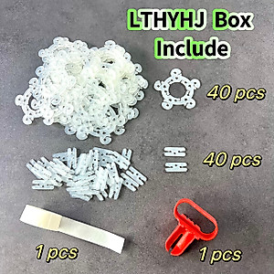 LTHYHJ 40 PCS flower-shaped balloon clips and 40PCS“H” shaped balloon clips, Balloon Connectors Clip Holders for Balloon Clips for Arch, Balloon Column Stand and Balloon Flowers (Balloon Clips)