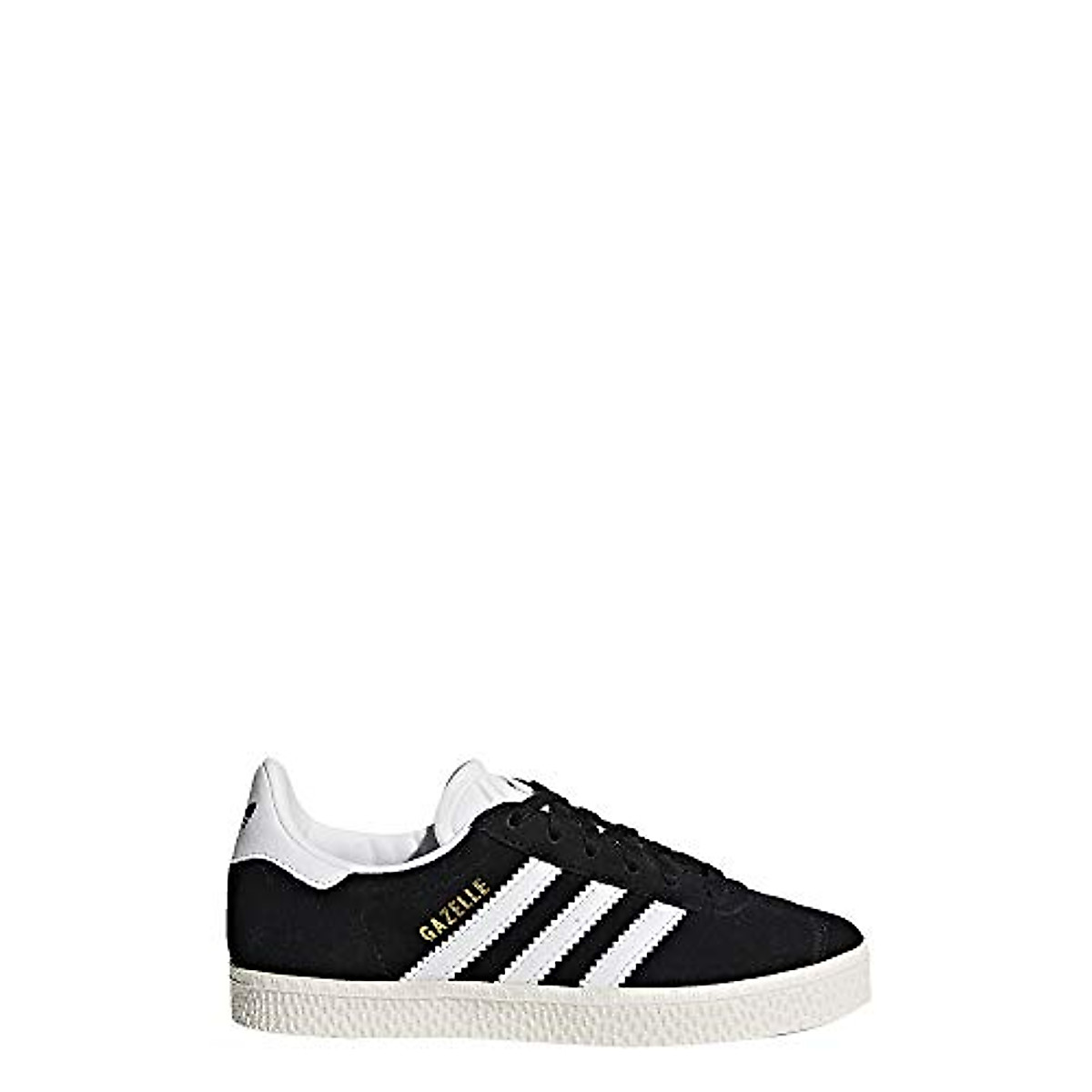 adidas Originals Kids Gazelle Black/White/Gold 11 Little Kid M