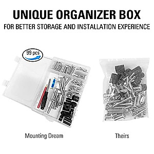 Mounting Dream Universal TV Mounting Hardware TV Wall Mounts Hardware Kit Fits All TVs, Screw for TV Mount with M4, M5, M6, M8 TV Screws, Spacers and Washers for Samsung TV up to 82 inch MD5756