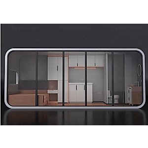 Modular Tiny Home Pod 20FT Cabin for B&B, Office, Outdoor Living Premium Tiny House, Prefabricated House, Portable House