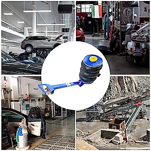 WNYSKJAP Air Jack, 5 Ton/11000 lbs Air Bag Jack for Cars, Lift Up to 15.75 Inch, 3-5S Fast Lifting Triple Bag Air Jack with Adjustable Long Handle (Blue)