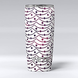 Design Skinz Polka Dot Powerlines with Mini Hearts - Skin Decal Vinyl Wrap Kit Compatible with The Yeti Rambler Cooler Tumbler Cups