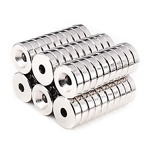 Multi-Use Refrigerator Magnets for Refrigerator Craft Project - Approximate 15x5mm with 5mm Countersunk Hole - 10Pieces