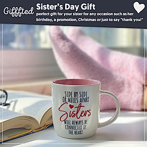 Triple Gifffted Best Sister Ever Coffee Mug & Socks, Gifts for Little Big Sisters from Brother, Birthday Presents Ideas, Valentines Mothers Day Christmas, to younger older sibling, Ceramic Cup 380ML