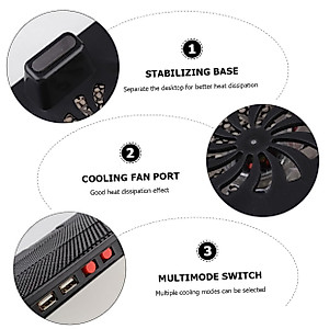 Mikikit Laptop Radiator Cooling Bracket Laptop Fan Stand Cooler Fan Laptop USB Cooling Pad Laptop External Fan Laptop Cooling Fan USB Cooler Pad Air Fan N5 Portable Plastic Accessories