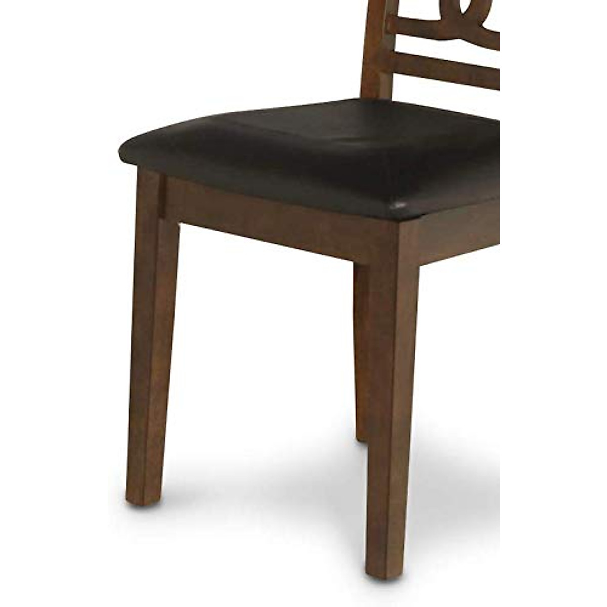 New Classic Furniture Gia 5-Piece Round Dining Set with 1 Dining Table and 4 Chairs, 47-Inch, Brown