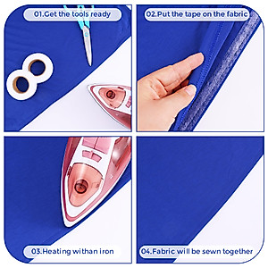 UWEME 6 Rolls Iron On Hemming Tape - Adhesive Hem Tape for Pants Dresses Clothes Curtains, Fabric Tape No Sew Hemming Tape, White, Black