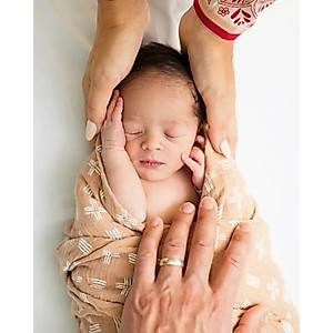 Crane Baby Soft Muslin Swaddle, Soft Swaddle Wraps for Boys and Girls, Beige and Woodland Animal, 2 Count, 47" x 47"