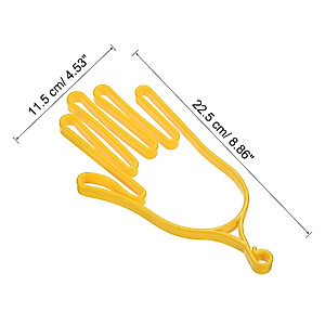 PATIKIL Golf Gloves Stretcher, 1 Pack Plastic Keeper Support Rack Holder Dryer Hanger Frame for Sports Gloves Maintenance, Yellow