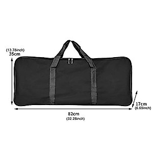 JIANWEI BBQ Tool Storage Bag, Portable Waterproof BBQ Tools Carry Bag | Thicken Oxford Grill Tool Bag Cooking Tools Bag for Picnic Trip Outdoor Camping (L Black)