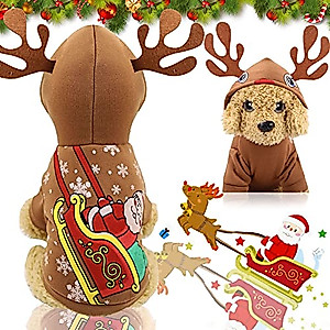 Pet Clothes for Cats Fall and Winter Christmas Festival Turns Into Milu Deer Pet Hoodies for Medium Dogs Winter Hoodie Sweatshirts Warm Coat