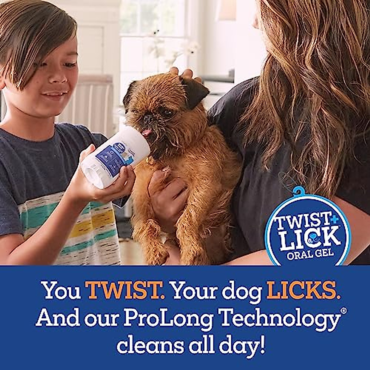 Twist + Lick Oral Gel for Dogs | Continuously Cleans Teeth and Freshens Breath for 24 Hours | Dog Toothpaste |Tasty Chicken Flavor |Dental Care for Dogs | Ditch The Toothbrush