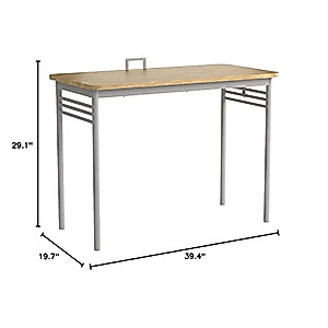 Zinus Connie Metal Framed Desk in Cream