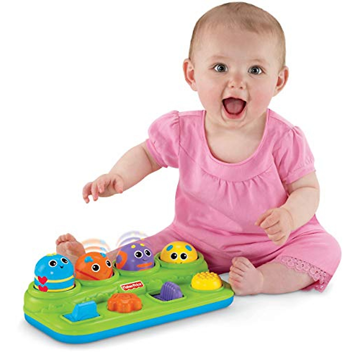 Fisher-Price Brilliant Basics Boppin' Activity Bugs, Pop-Up Infant Toy [Amazon Exclusive]