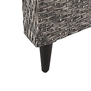 Christopher Knight Home Outdoor Recliner, Black + Multi Gray + Gun Gray