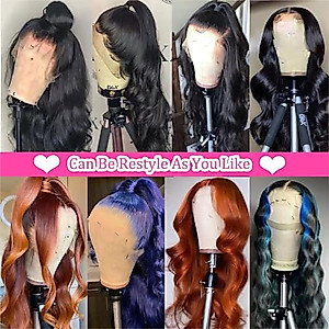 Smilulu 26 Inch 13x4 HD Lace Front Wigs Human Hair 180% Density Body Wave Lace Front Wigs Human Hair Pre Plucked 13x4 Hd Lace Frontal Wigs Human Hair Hd Lace Front Wigs for Black Women Human Hair