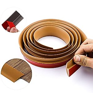 7Ft Floor Transition Strip Self Adhesive Edging Trim Strip Carpet to Tile Transition Strip for Doorways Suitable for Threshold Transitions with A Height Less Than 5mm (Light Brown)