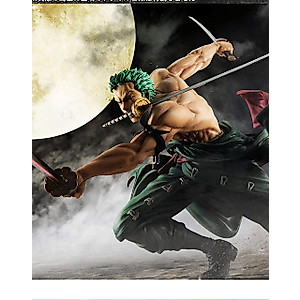 AinShine Roronoa Zoro One Piece Statue Action Figure with One piece Bonus Cards,Realistic Character Model Ornaments,Three Swords Style Secret Technique Three Thousand Worlds SOLDBY Only