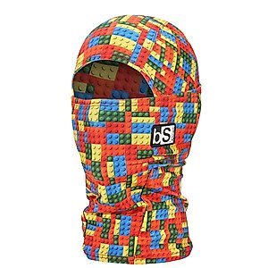 BLACKSTRAP Kids' Hood ExoHinge Balaclava Ski Mask, Helmet Compatible, Keeps Kids Comfortable and Warm, Splash Glow