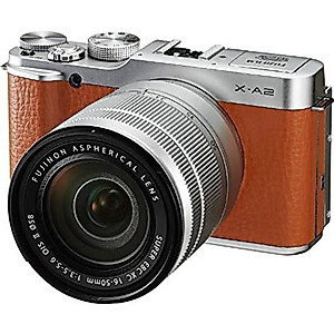 Fujifilm X-A2 Mirrorless Digital Camera with 16-50mm Lens (Brown) - International Version (No Warranty)