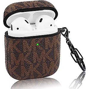 AirPods Case Cover with Keychain, Luxury Full-Body Hard Shell Airpods Protective Cover Case Designed for AirPods 2 & 1, for AirPods Wireless Charging Case