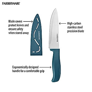 Farberware Chef Knife Set, 4 Piece, Multicolored