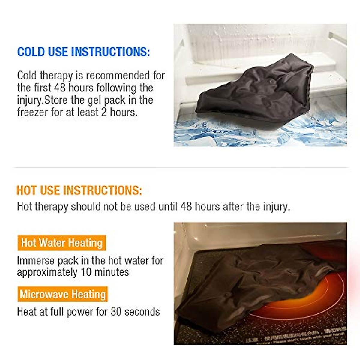 ARRIS Ice Pack Wrap for Ankle, Soft Foot Brace with Reusable Flexible Gel Pack for Heel Injuries, Bursitis, Pain Relief, Plantar Fasciitis, Achilles Tendonitis and Ankle Sprain, Swelling