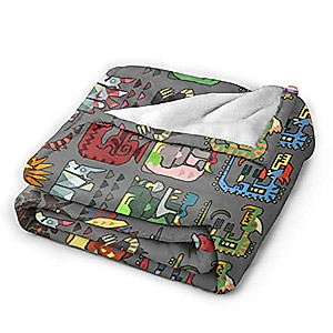 Bungyewd Fleece Blankets - Lightweight Fuzzy Blanket Cozy Soft Twin Blanket for Couch, Travel, Camping 80"x60"