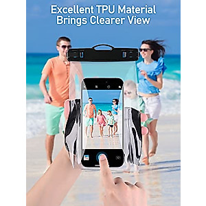 2 Pcs Large Waterproof Phone Pouch Up to 6.9", Floating Dry Bag for iPhone 14 13 12 11 Pro Max Galaxy S22 S21 Large Capacity Waterproof Bag Sunglasses Storage Dry Pouch for Swimming Rafting Boating