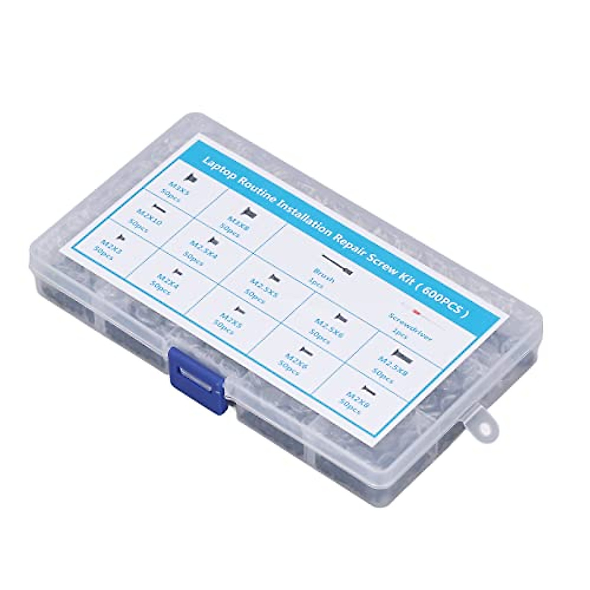 Computer Screw, Electronic Repair Screws Kit Flat Head 600Pcs for Laptop