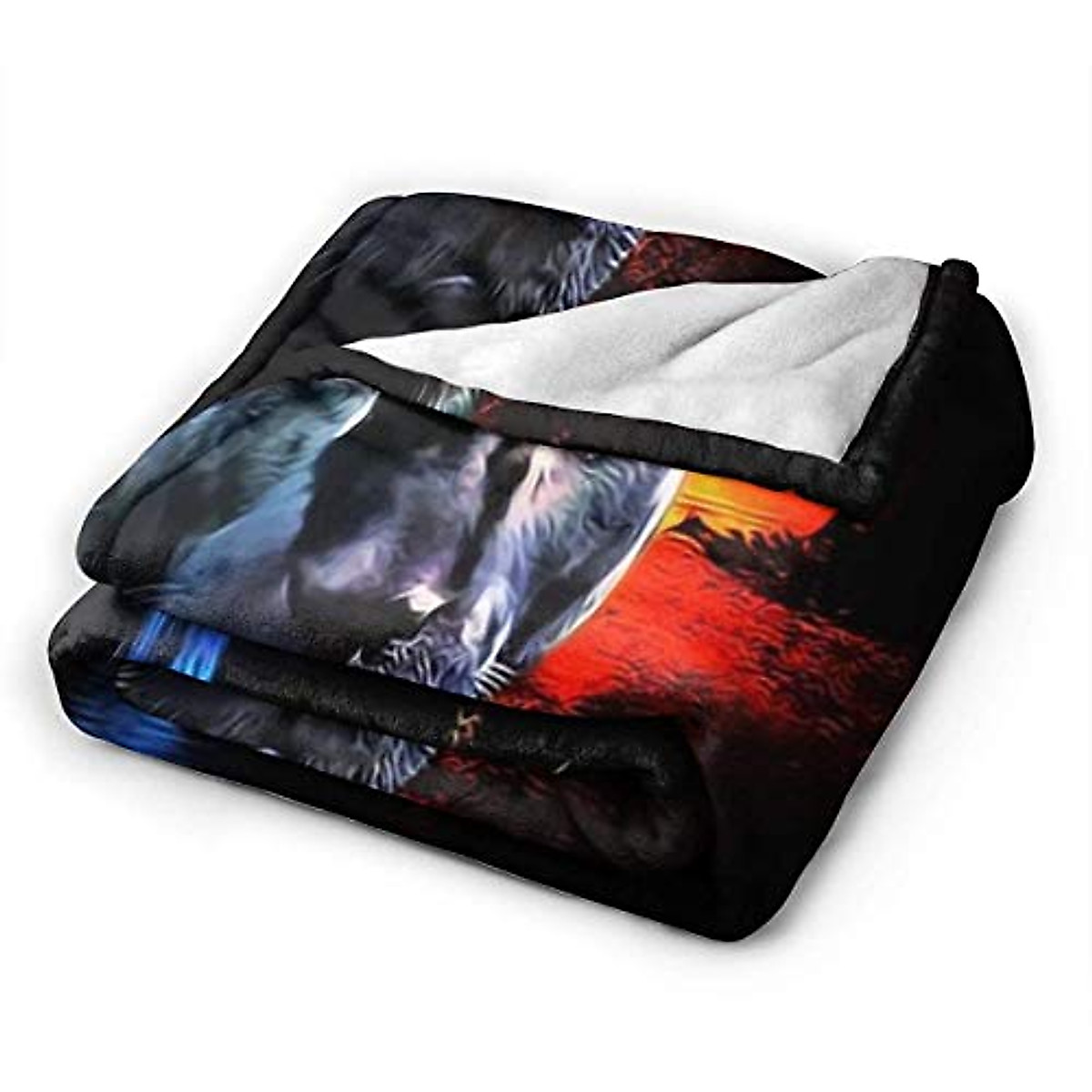 50"x40" Blanket Panther Sunset Black Fleece Blanket Throw Blanket Lightweight Microfiber Blankets for Bed Couch Sofa Blanket Quilt