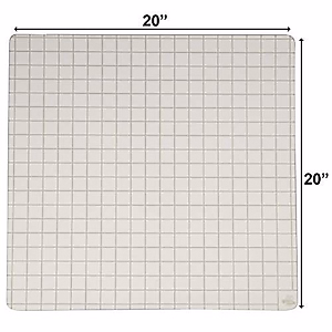 Double-Sided Role Playing RPG Game Mat- Reversible Silicone Battle Matte Grid w Hexes and Squares- XL 20"x20"-Foldable, Rollable, Wet Eraseable - Made for D&D Dungeons Dragons, Pathfinder and More